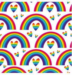 Rainbow striped seamless pattern lgbt flag Vector Image