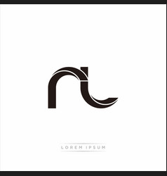 Lr logo letter monogram with triangle shape Vector Image