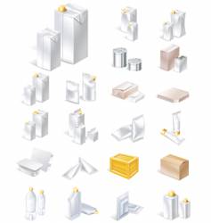 Tablets in blister pack with paper box packaging Vector Image