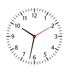 Clock face dial watch circle face Royalty Free Vector Image