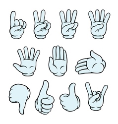 Human cartoon hand showing five fingers Royalty Free Vector