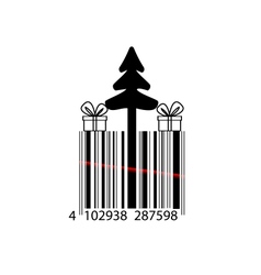 Black and white Christmas barcode Royalty Free Vector Image