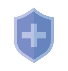 Medical shield protection emergency cross symbol Vector Image