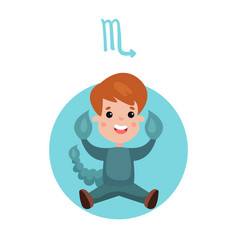 Child scorpio Royalty Free Vector Image - VectorStock