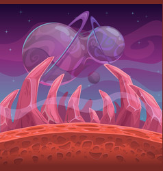 Fantastic alien landscape Royalty Free Vector Image