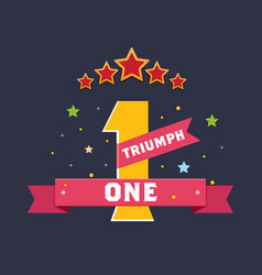 Number one logos set Royalty Free Vector Image