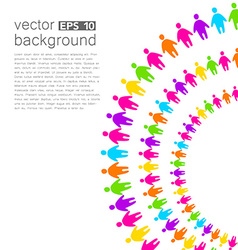 Background template with colorful people Vector Image