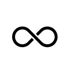 Black infinity symbol icon concept of infinite Vector Image
