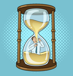 Sand watch glass engraving Royalty Free Vector Image