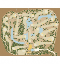 Golf course map Royalty Free Vector Image - VectorStock
