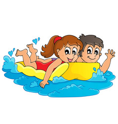Summer water activity theme 5 Royalty Free Vector Image
