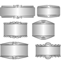 Silver frames Royalty Free Vector Image - VectorStock