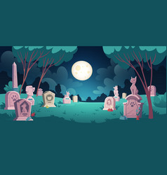 Cartoon grave with tombstone and flower Royalty Free Vector