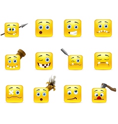 Screw loose emoticon Royalty Free Vector Image