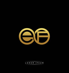 Ef logo monogram with triangle shape and circle Vector Image