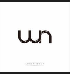 Nw logo monogram modern design template Royalty Free Vector