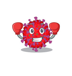 A sporty virus corona cell boxing mascot design Vector Image
