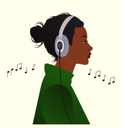 American head face side view cartoon design Vector Image