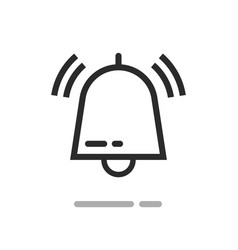 Alarm bell icon with check mark Royalty Free Vector Image