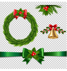 Christmas set isolated Royalty Free Vector Image
