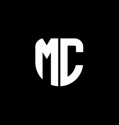 Mc logo monogram with slash style design template Vector Image