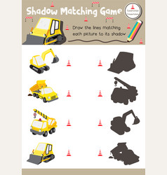 Shadow matching game transportation 5 Royalty Free Vector