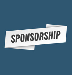 Sponsorship banner template sponsorship ribbon Vector Image