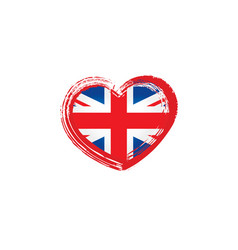 Heart shape united kingdom insignia Royalty Free Vector