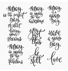 Today is a good day hand written lettering Vector Image