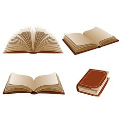 Brown open book Royalty Free Vector Image - VectorStock