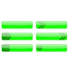 Decorative colorful long buttons set Royalty Free Vector