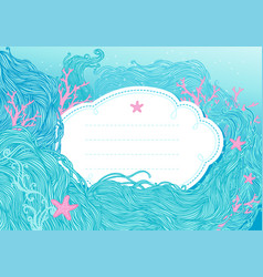 Sea background for design Royalty Free Vector Image