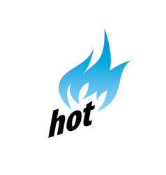 Abstract fire hot logo Royalty Free Vector Image