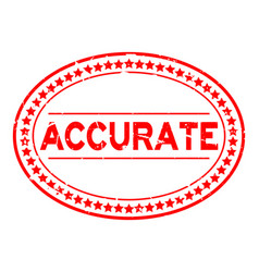 Grunge green accurate word round rubber seal Vector Image