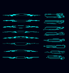 Hud loading progress bars sci fi interface Vector Image