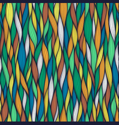 Abstract wavy lines seamless patterns set floral Vector Image