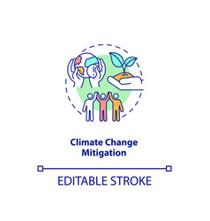 Climate change mitigation concept icon Royalty Free Vector