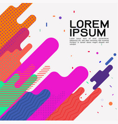 Abstract flat dynamic background design movement Vector Image