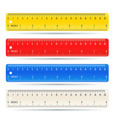 Measuring rulers school ruler metric scale Vector Image