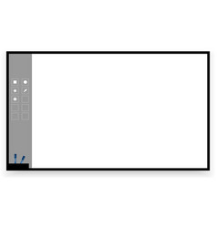 Classroom with whiteboard and map Royalty Free Vector Image