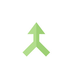 Merged arrow icon symbol isolated on white Vector Image
