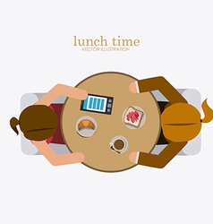 Lunch time design Royalty Free Vector Image - VectorStock