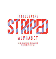 Stripe font Royalty Free Vector Image - VectorStock