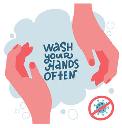 How to wash your hands step poster infographic Vector Image