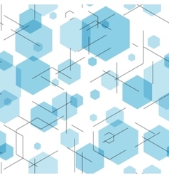 Hexagon seamless tech pattern Royalty Free Vector Image