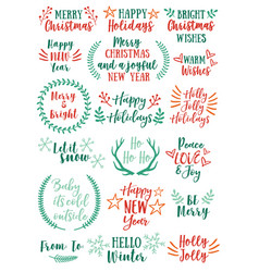 Christmas design elements set Royalty Free Vector Image