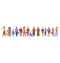 People in the crowd cartoon Royalty Free Vector Image