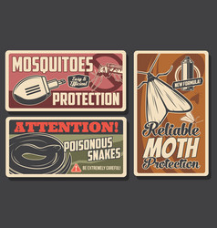 Mosquito and pest control banner Royalty Free Vector Image