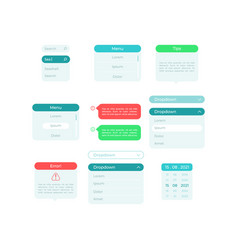 Info panels ui elements kit Royalty Free Vector Image