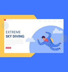 Flyer design skydiving festival vertical Vector Image